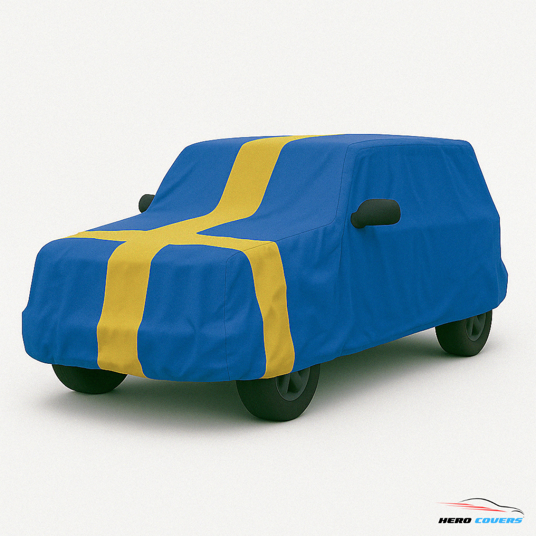 Sweden Flag Design Car Cover | Premium Indoor or Outdoor Protection ...