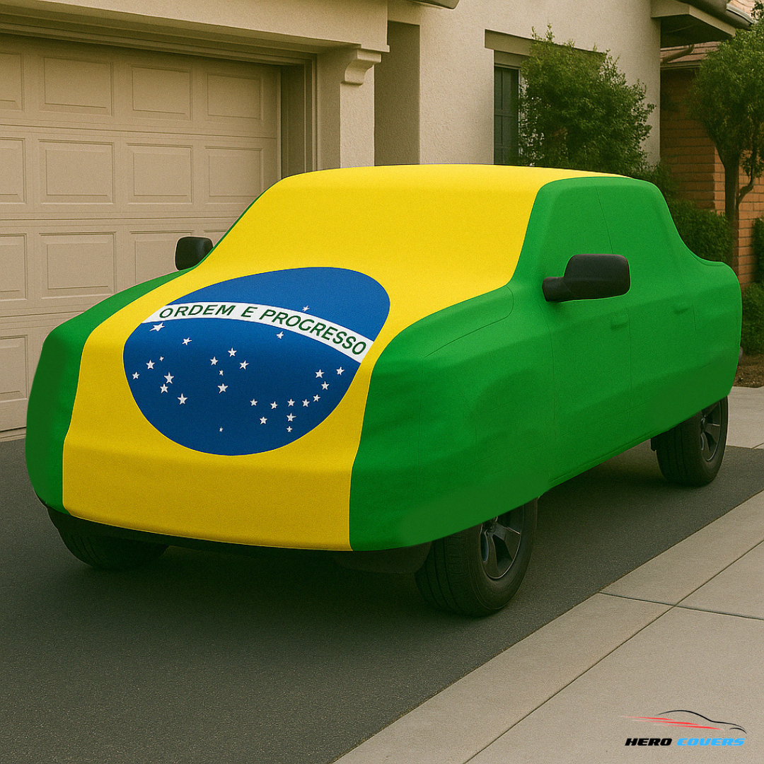 Brazil Flag Design Car Cover | Premium Indoor or Outdoor Protection ...