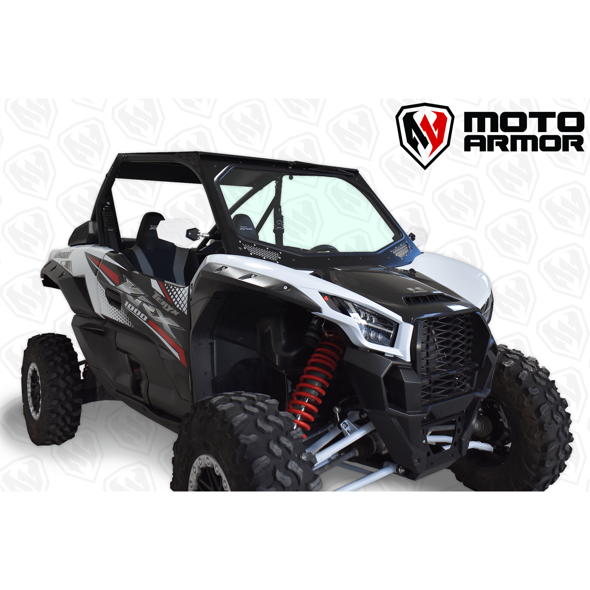 Kawasaki KRX Full Glass Windshield with Vents – Hero Covers